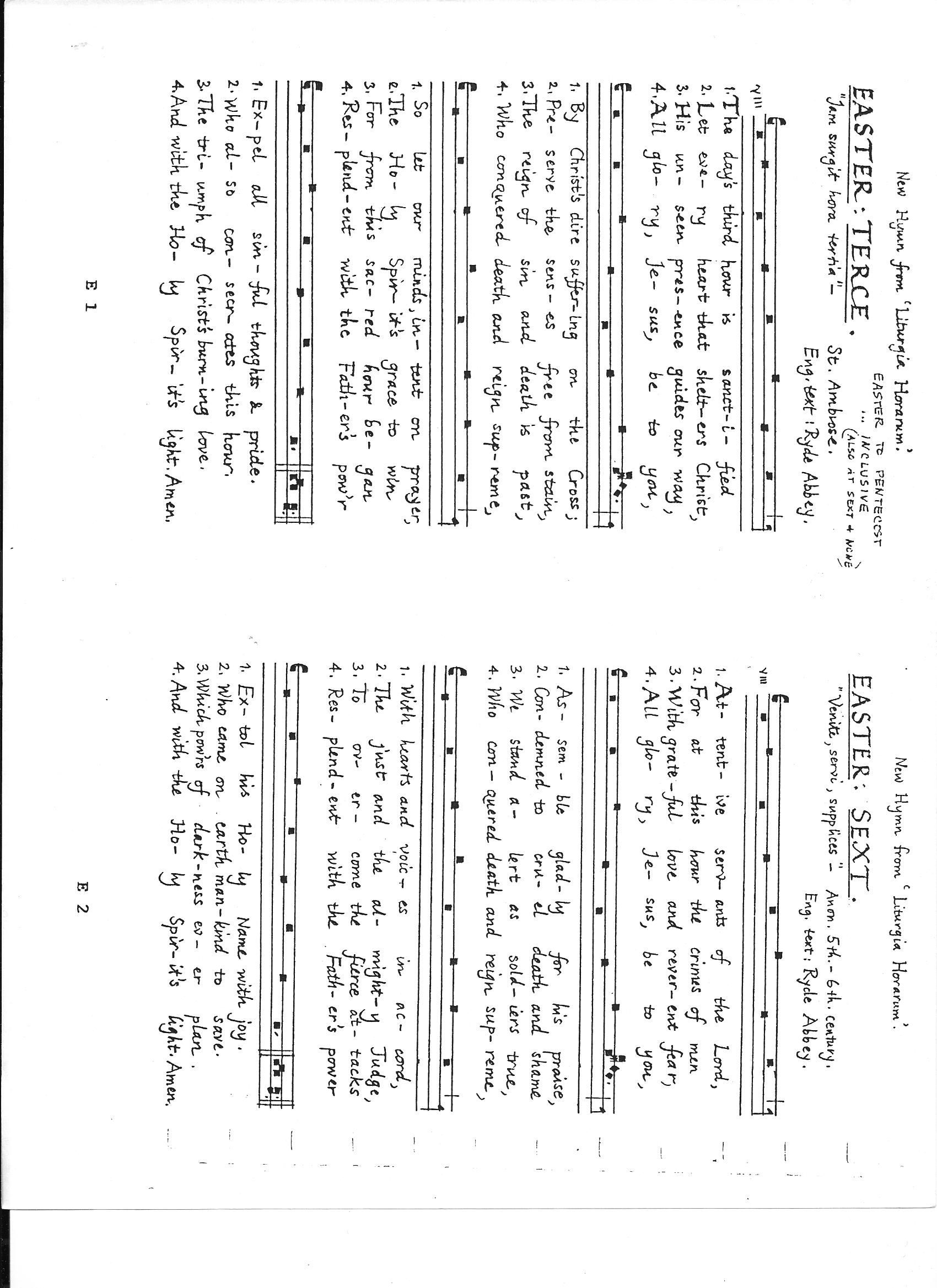 Some Hymns in the Liber Hymnarius - Need Translations Please ...